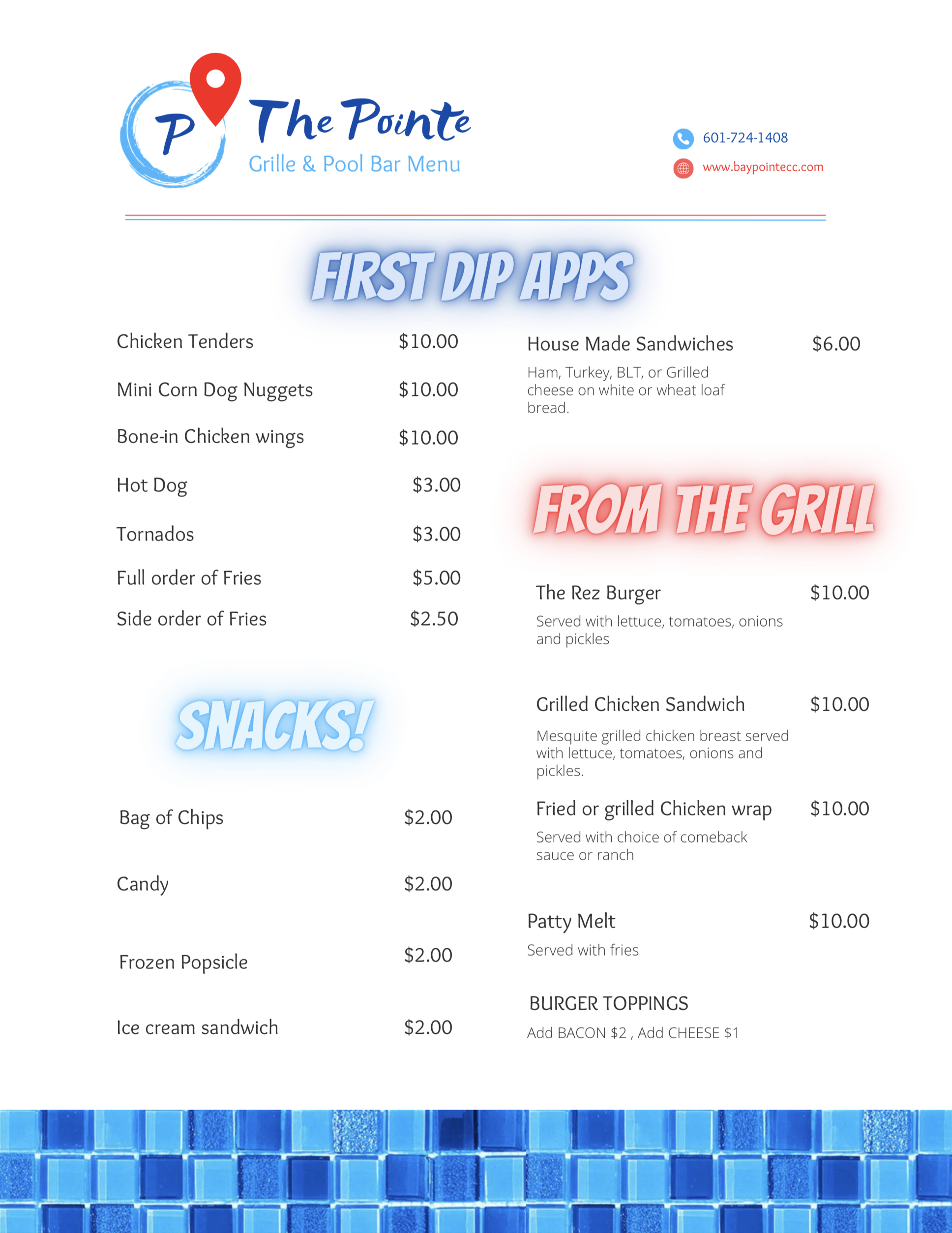 The Pointe Grill And Pool Bar - Bay Pointe Country Club